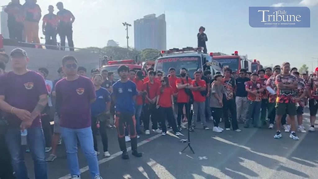 Firemen celebrate Fire Prevention Month