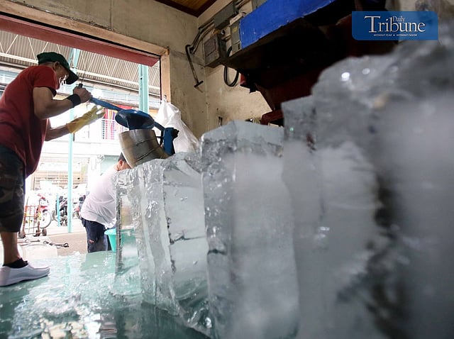 High demand for blocks of ice
