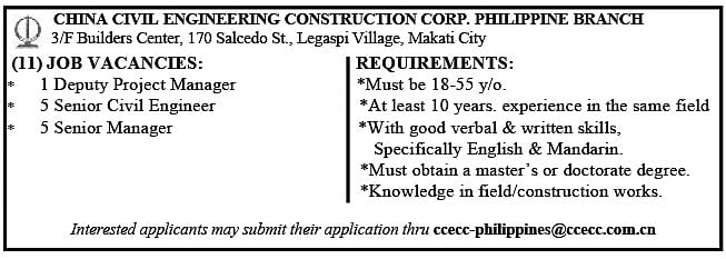 China Civil Engineering Construction Corp. Philippine Branch
