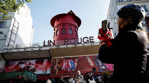 Paris landmark Moulin Rouge's windmill sails collapse