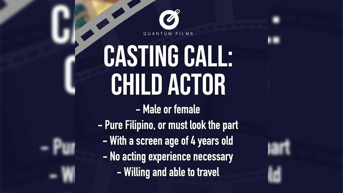 Quantum films needs child actor