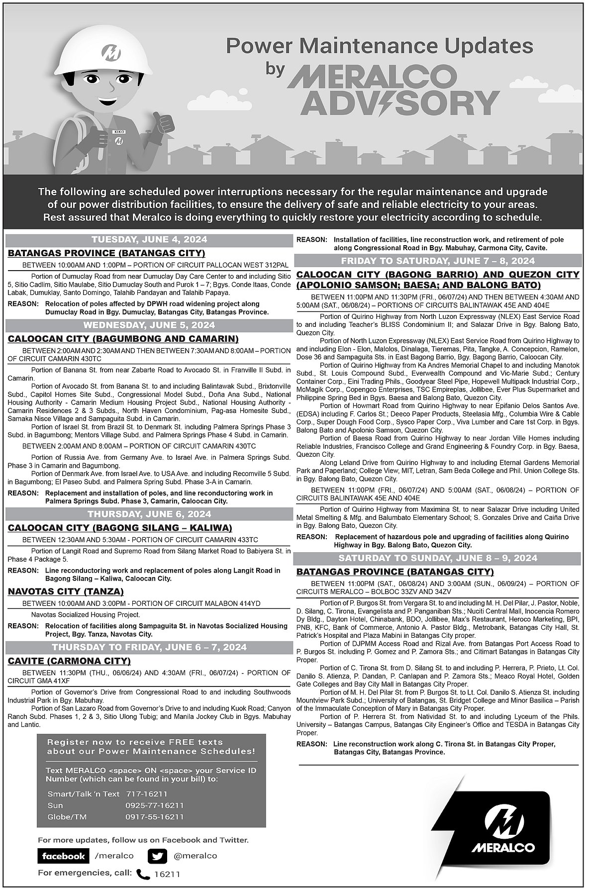 Meralco Advisory