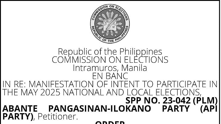 Abante Pangasinan-Ilokano Party (API Partylist)