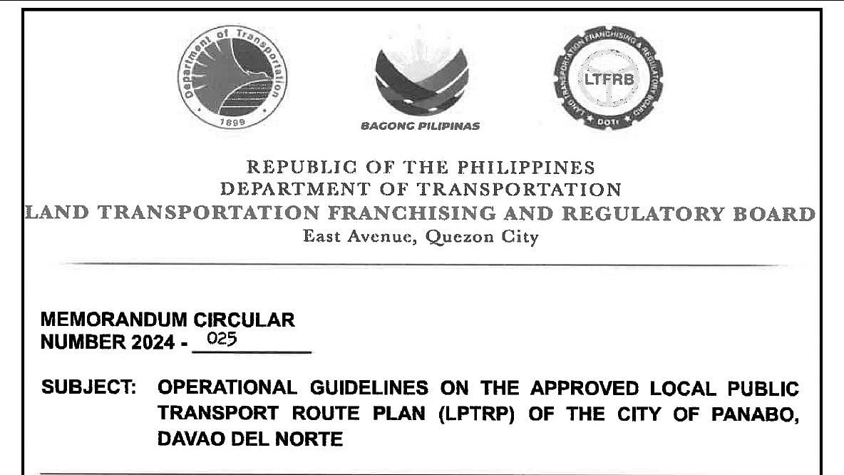 LTFRB MEMORANDUM CIRCULAR NUMBER 2024 - 025