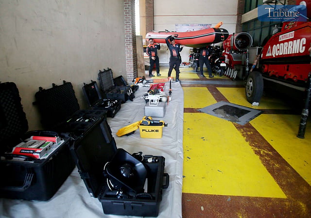 QC disaster team shows readiness