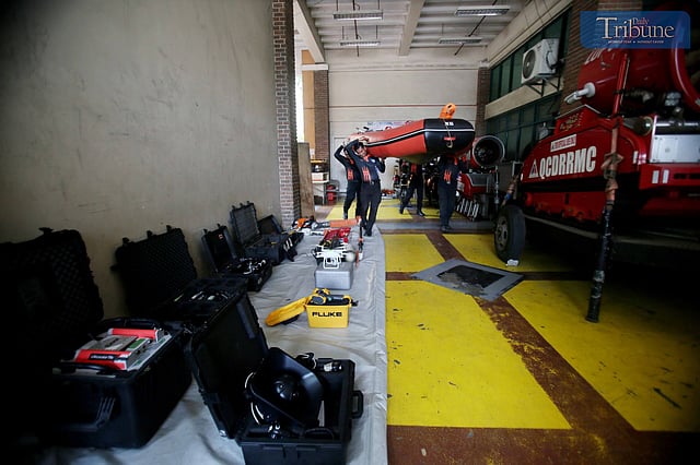QC disaster team shows readiness