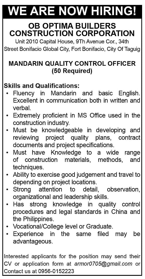 OB Optima Builders Construction Corporation