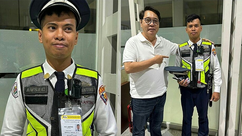 Honest airport security guard praised on Facebook
