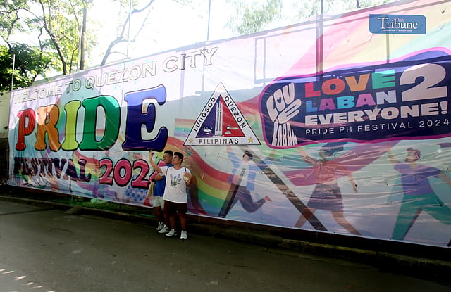 QC Pride tarp display