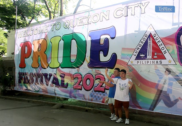 QC Pride tarp display