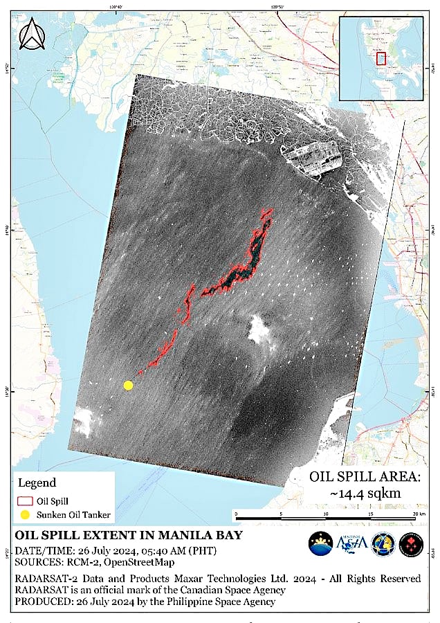 Oil slick seeps into Manila Bay