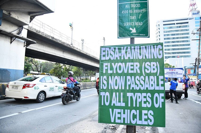 EDSA-Kamuning flyover opens ahead of schedule