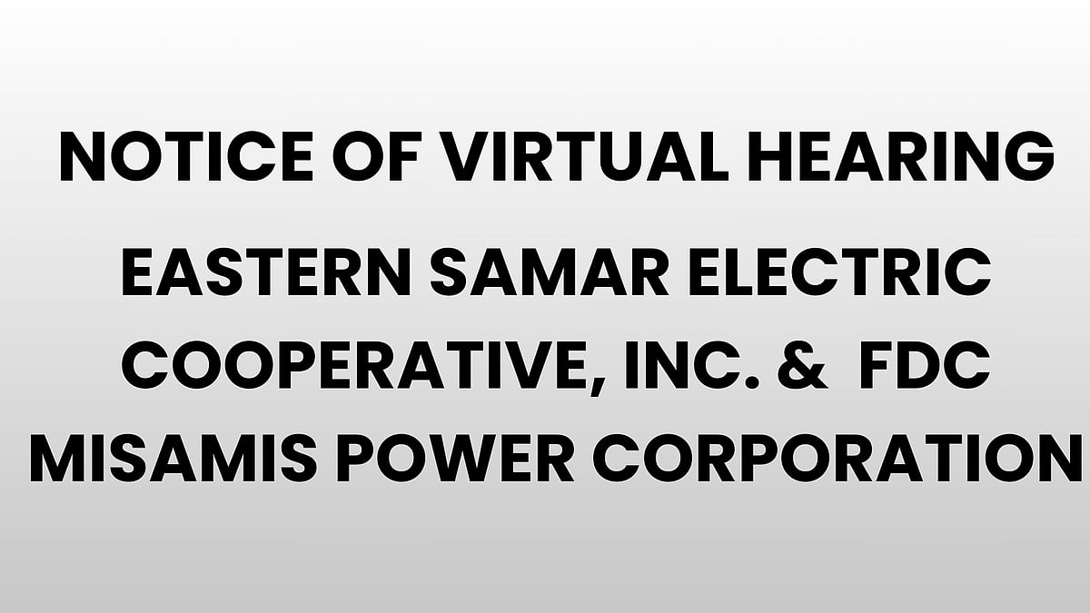 Eastern Samar EleCtric cooperative, inc. & FDC Misamis power corporation