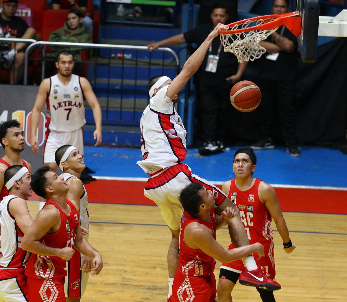 SANTOS STRIKES ANEW: Letran flaunts might, sends EAC crashing