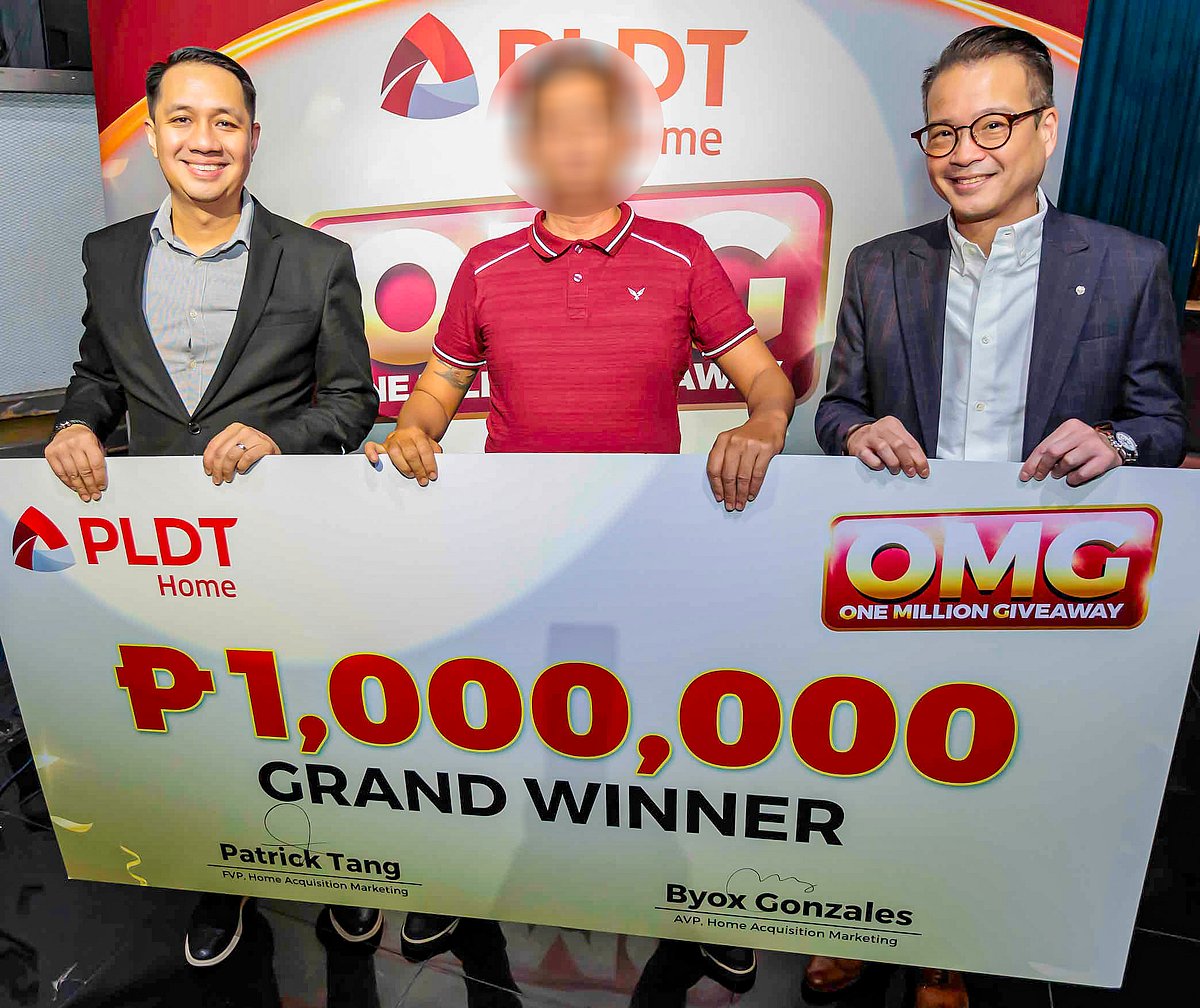 Lucky subscriber from GenSan wins P1M in PLDT Home’s grand giveaway
