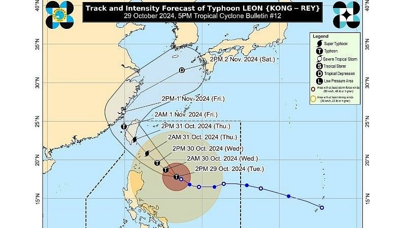 Typhoon ‘Leon’ intensifying