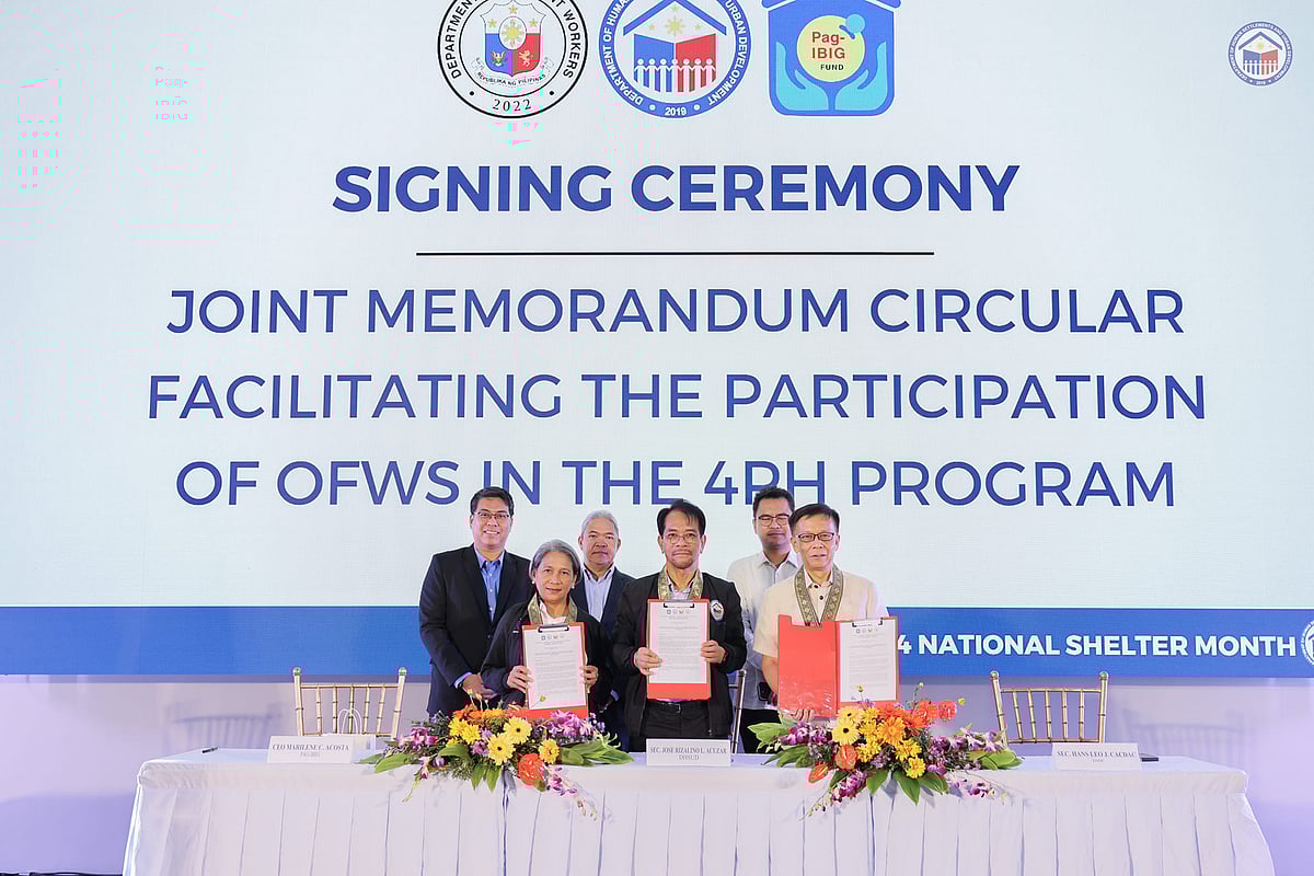 DHSUD, DMW collab to facilitate OFWs accessing 4PH