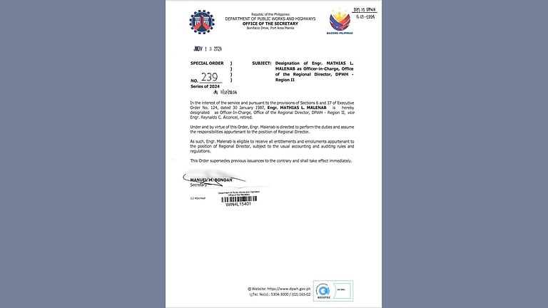 Engr. Mathias L. Malenab Appointed as DPWH Region II OIC, Leads ...