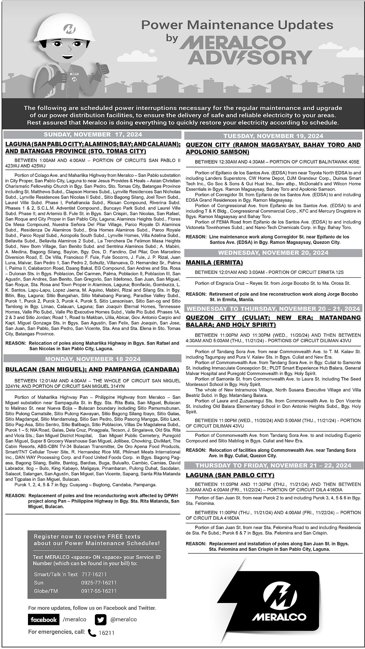 Meralco Advisory