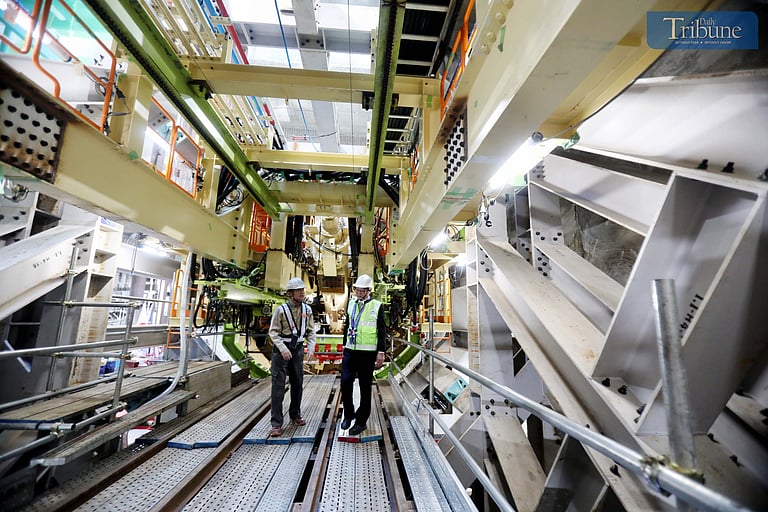 Tunnel boring machine launched at subway's Camp Aguinaldo Station