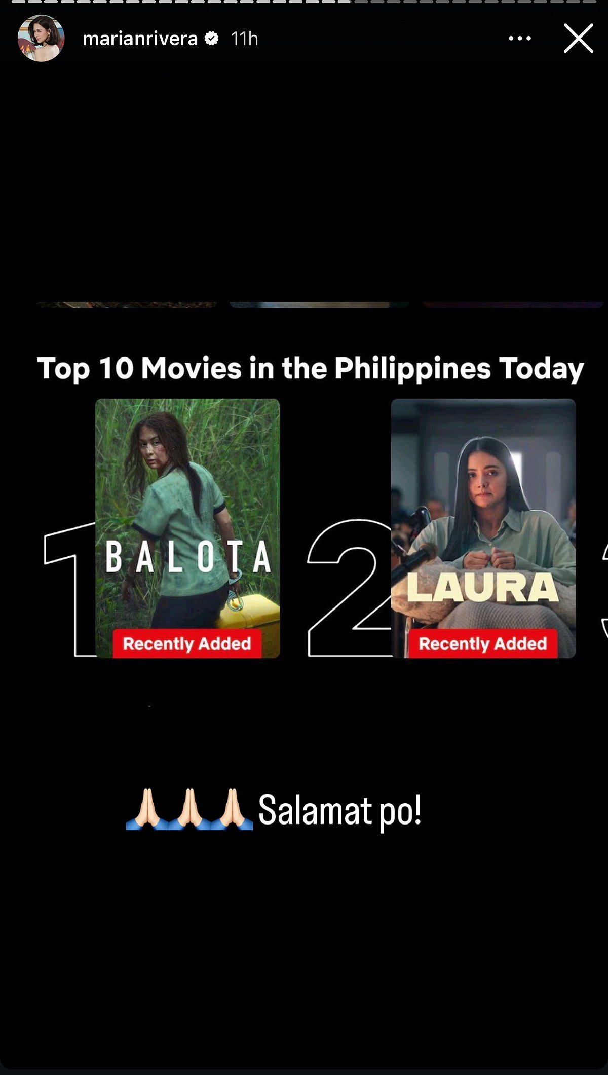 Award-Winning 'Balota' Starring Marian Rivera Debuts at #1 on Netflix PH