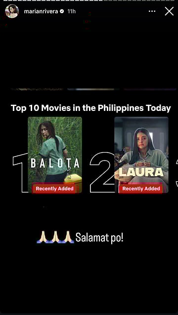 Award-Winning 'Balota' Starring Marian Rivera Debuts at #1 on Netflix PH