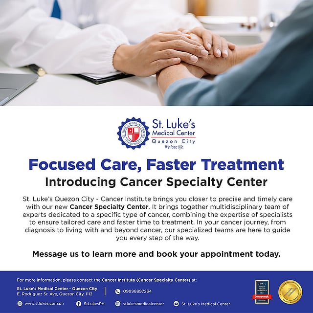 New Cancer Specialty Center at St. Luke's Medical Center QC Enhances ...