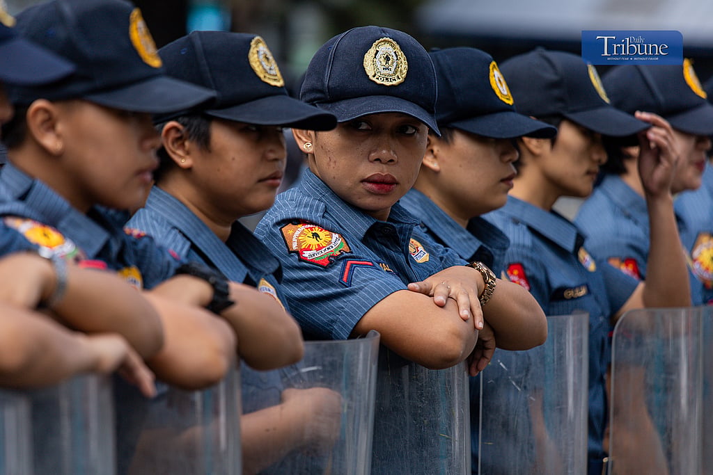Female police officers train ahead Women's Month celebration