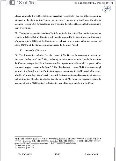 ICC Issues Arrest Warrant for Former President Duterte Over Crimes ...
