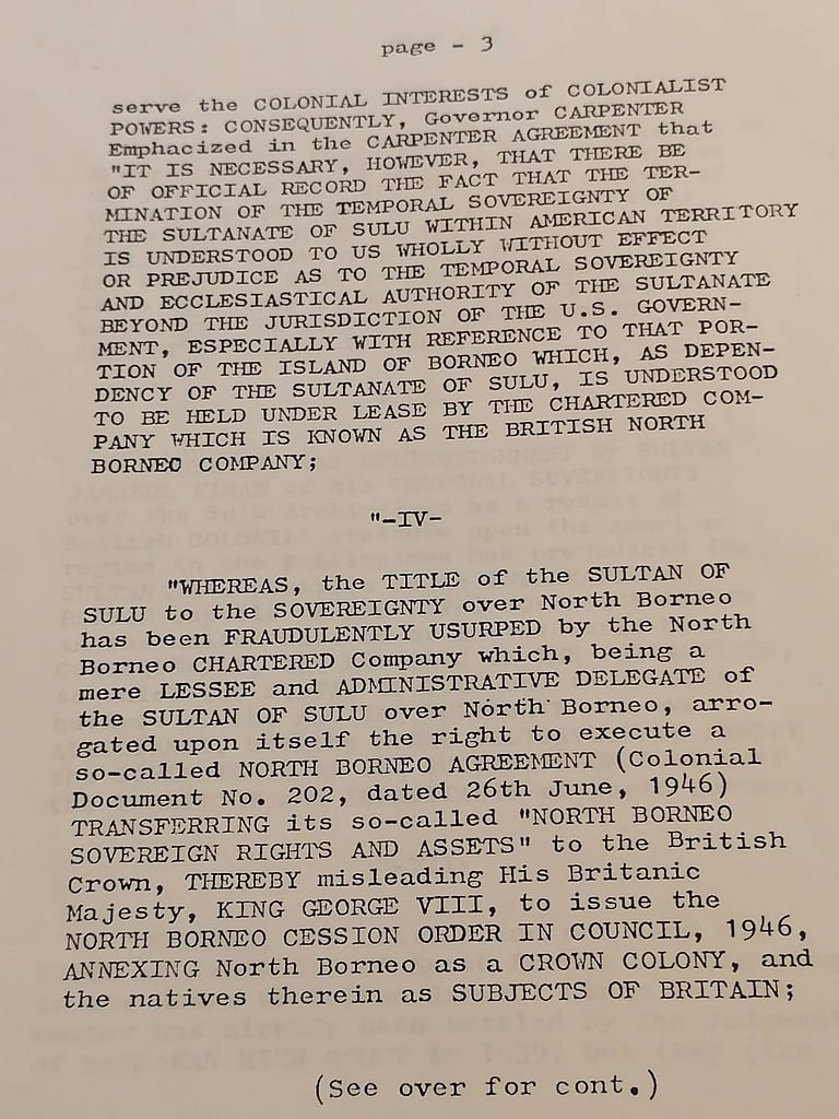 Sultanate of Sulu revokes Sabah sovereignty transfer to Philippines