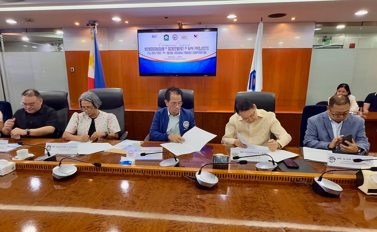 Pag-IBIG, SHFC sign MOA with DHSUD for nearly 8,000 housing units under 4PH