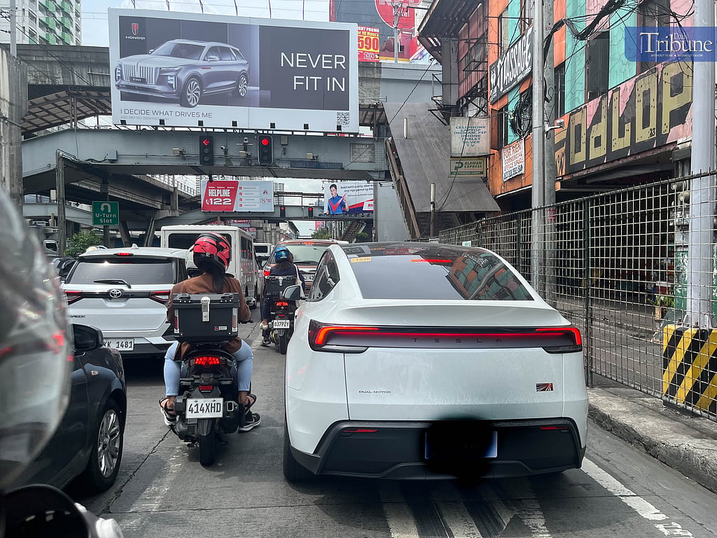 EV blocks EDSA bike lane