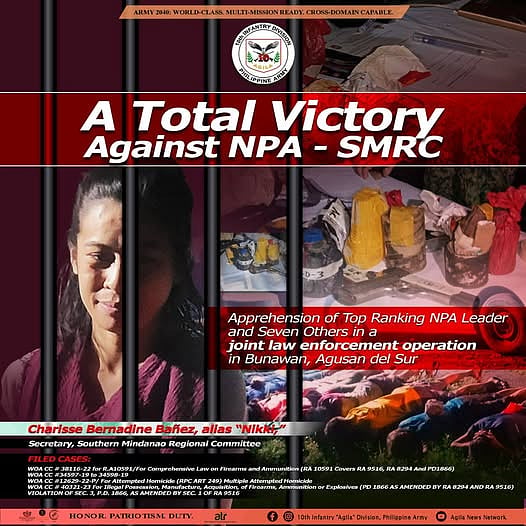 Army captures top NPA Leader in Agusan del Sur