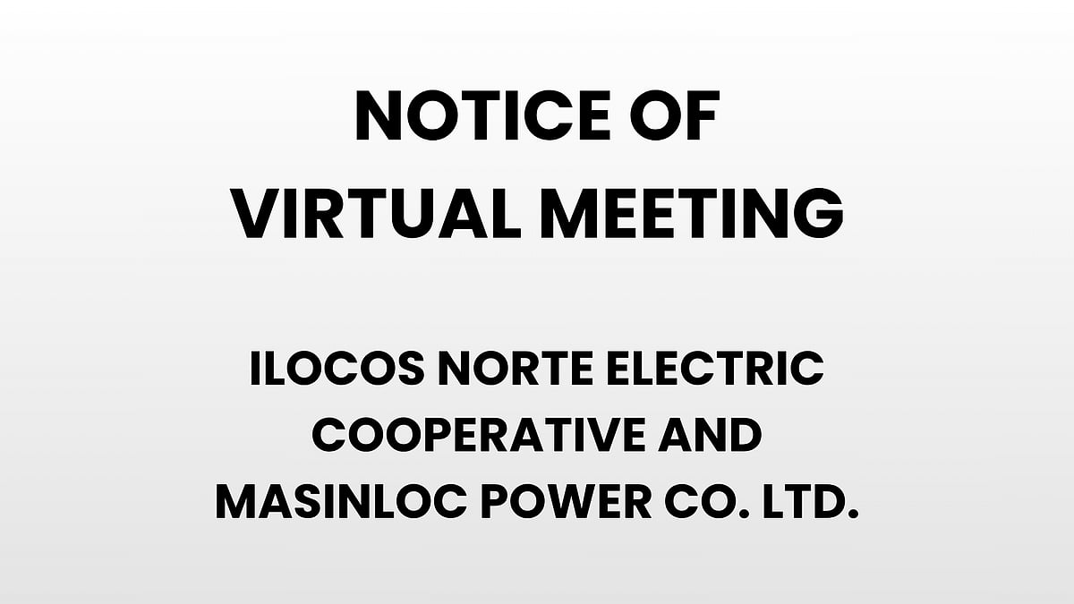 Notice of Virtual Meeting - Ilocos Norte Electric Cooperative and ...