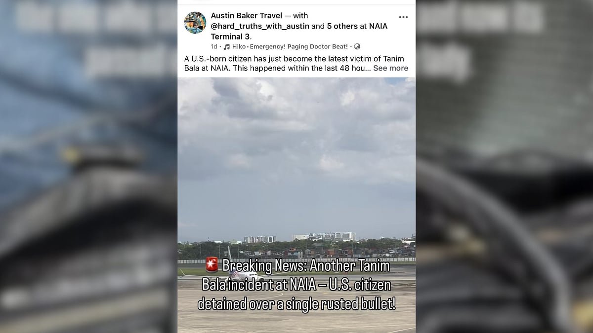 Aviation police denies detaining U.S. citizen over 'tanim bala'