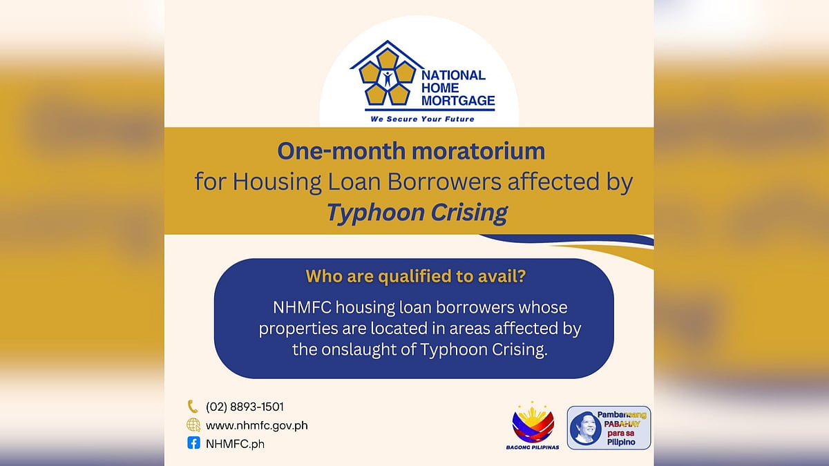 NHMFC grants payment relief for borrowers hit by Tropical Storm Crising