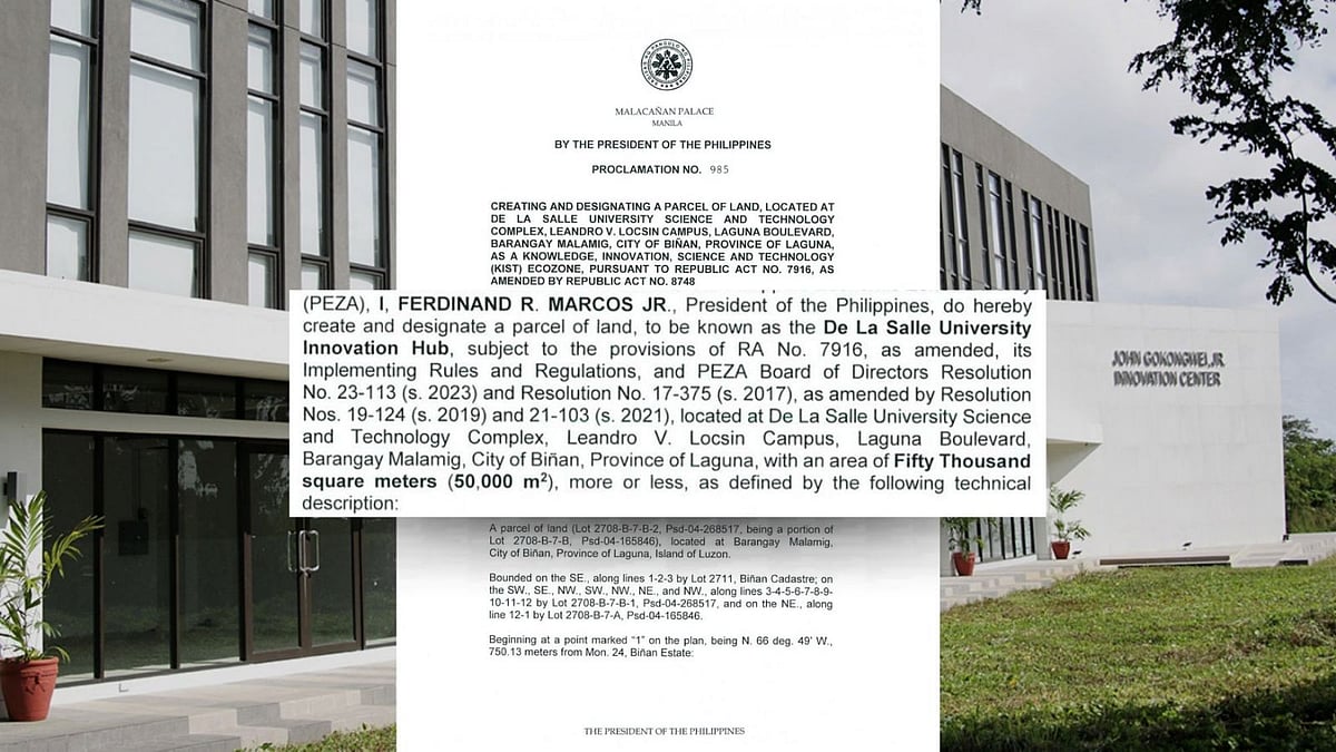 Marcos declares DLSU innovation hub as KIST ecozone