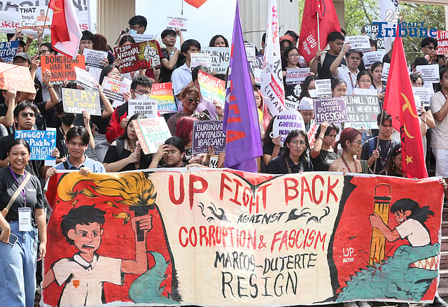 UP Diliman students protest flood control scandal