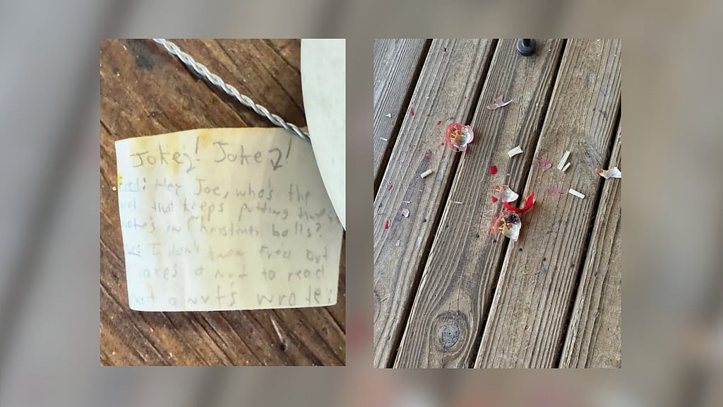 Broken ornament reveals hidden Christmas notes from the 1960s