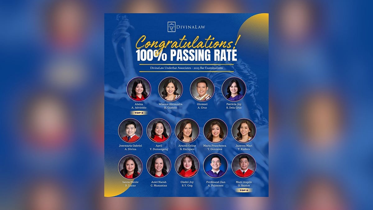DivinaLaw posts 100% passing rate