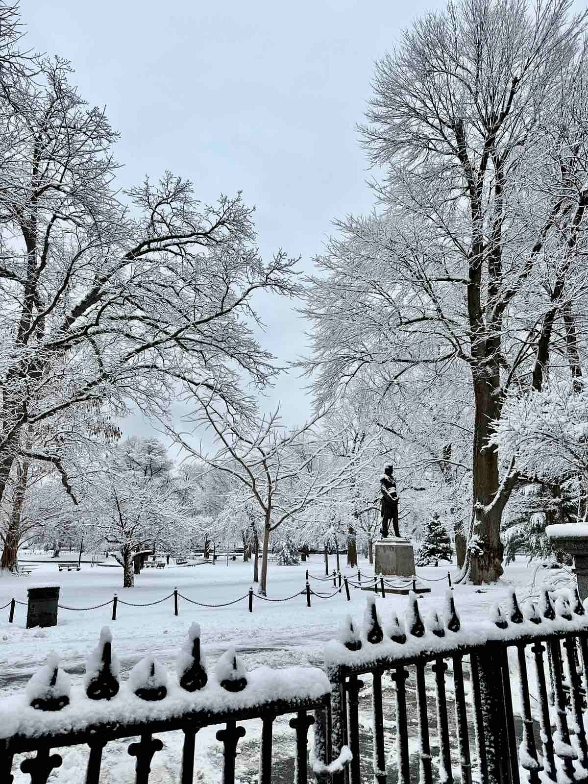 Deep freeze turns Boston into winter postcard