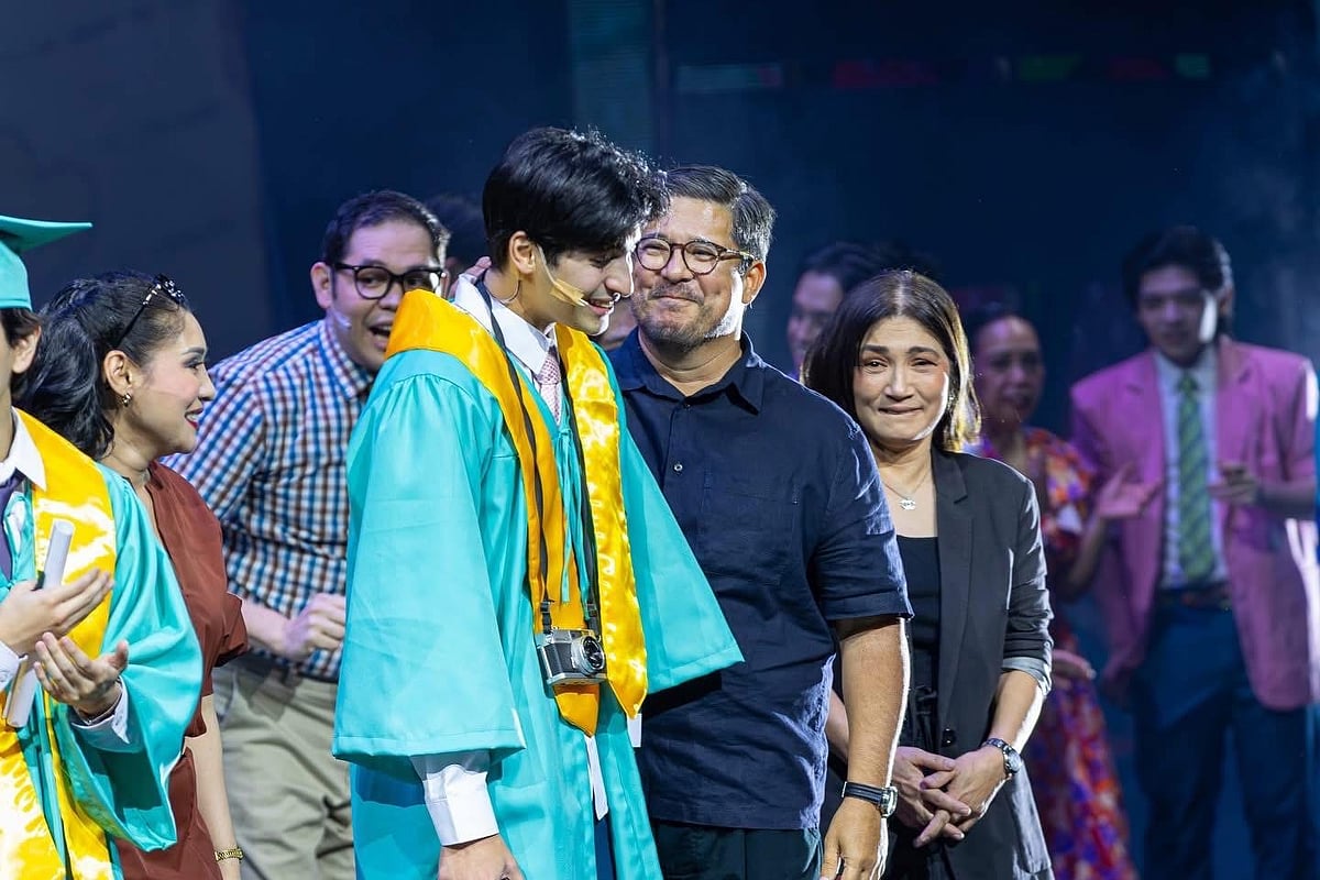 Aga Muhlach watches son Andres in Bagets stage debut