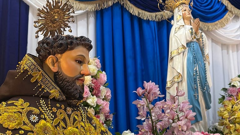 Image of Saint Francis joins Our Lady of Lourdes altar for Grand Marian ...