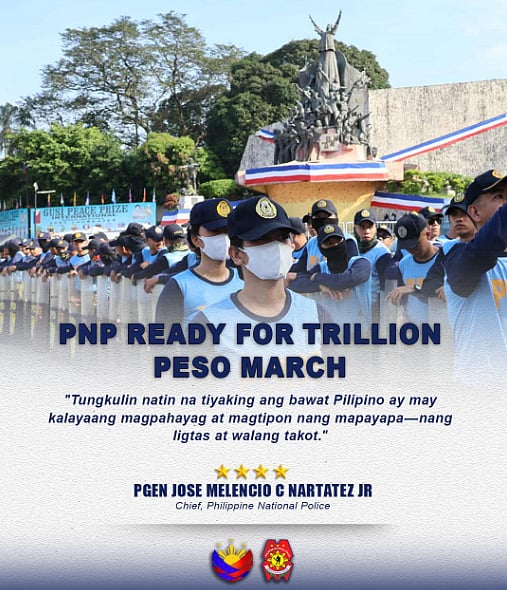 PNP prepares for Trillion Peso March on 40th EDSA anniversary