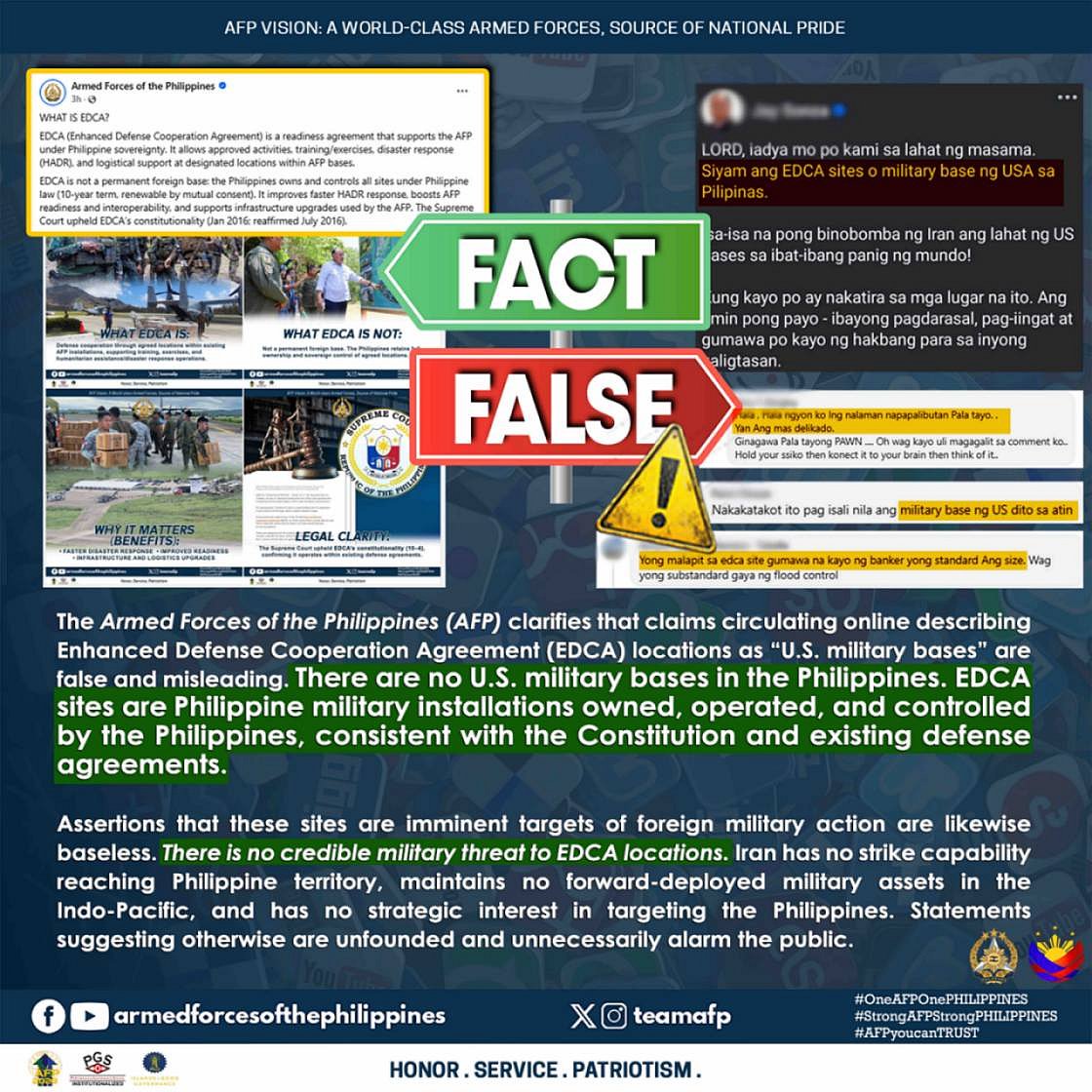 AFP spox: Vigilance is good, panic is not