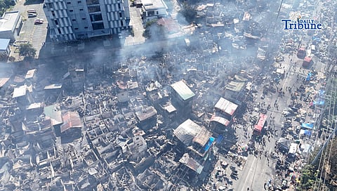 Massive fire hits Barangay Pinyahan in Quezon City