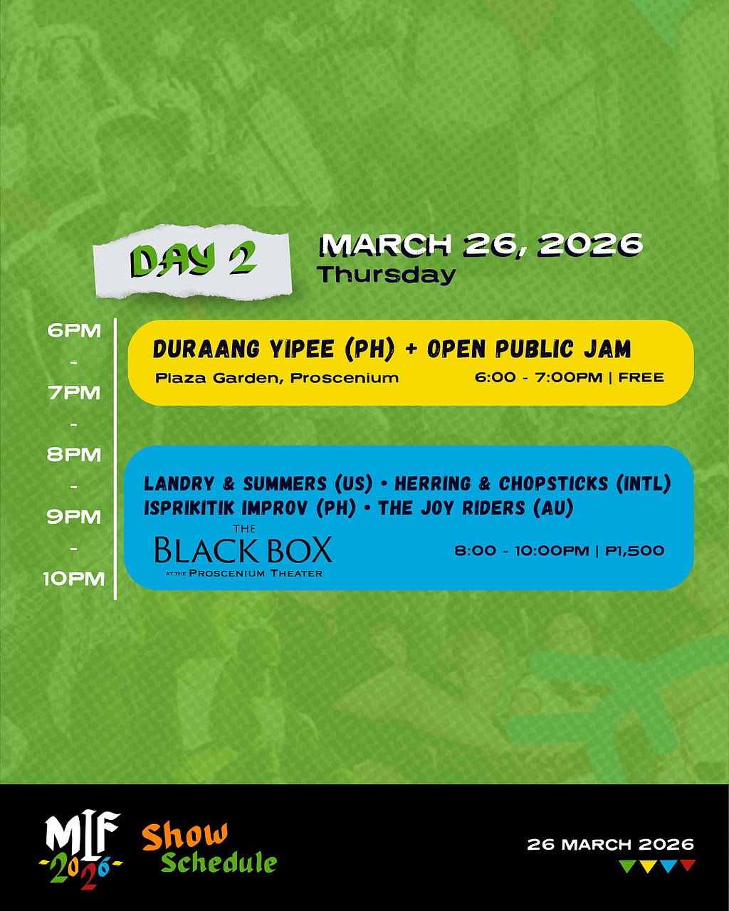 Manila Improv Festival brings a global improv lineup on March 25–29