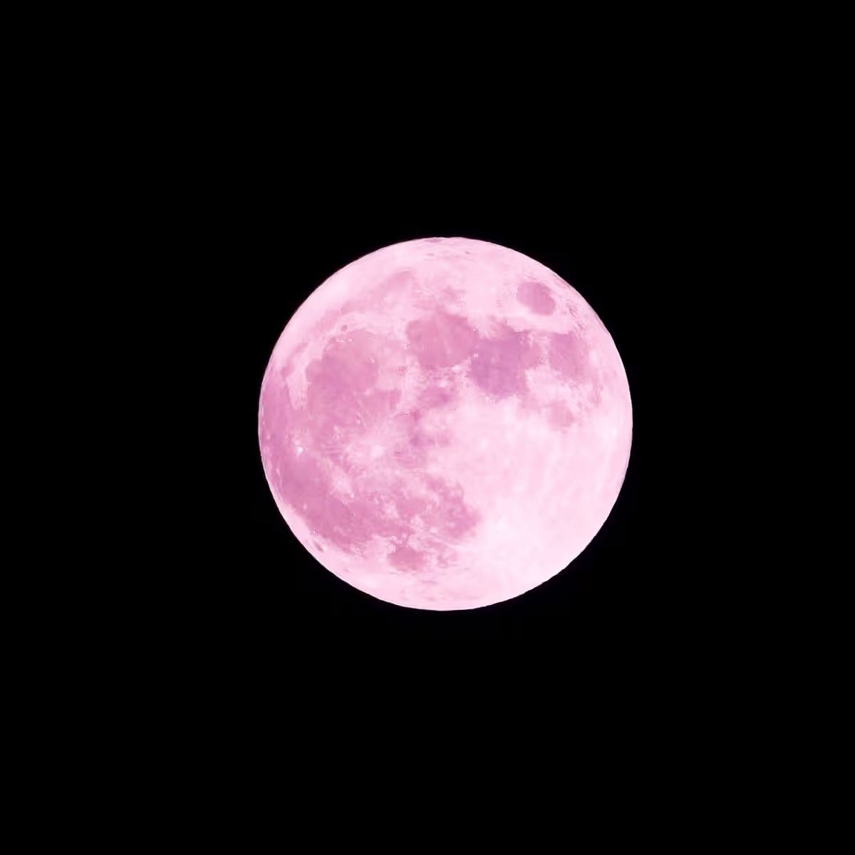 April full moon brings a touch of pink