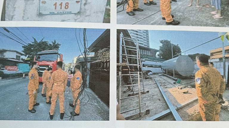 BFP Flags Hazardous Illegal Fuel Tanks in Quezon City Residential Area ...