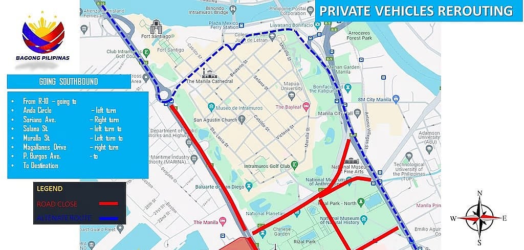 MMDA announces major road closures